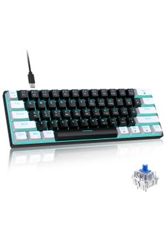 Rock Pow 61 keys Wired 60% Mechanical Gaming Keyboard Blue Switch Full ...