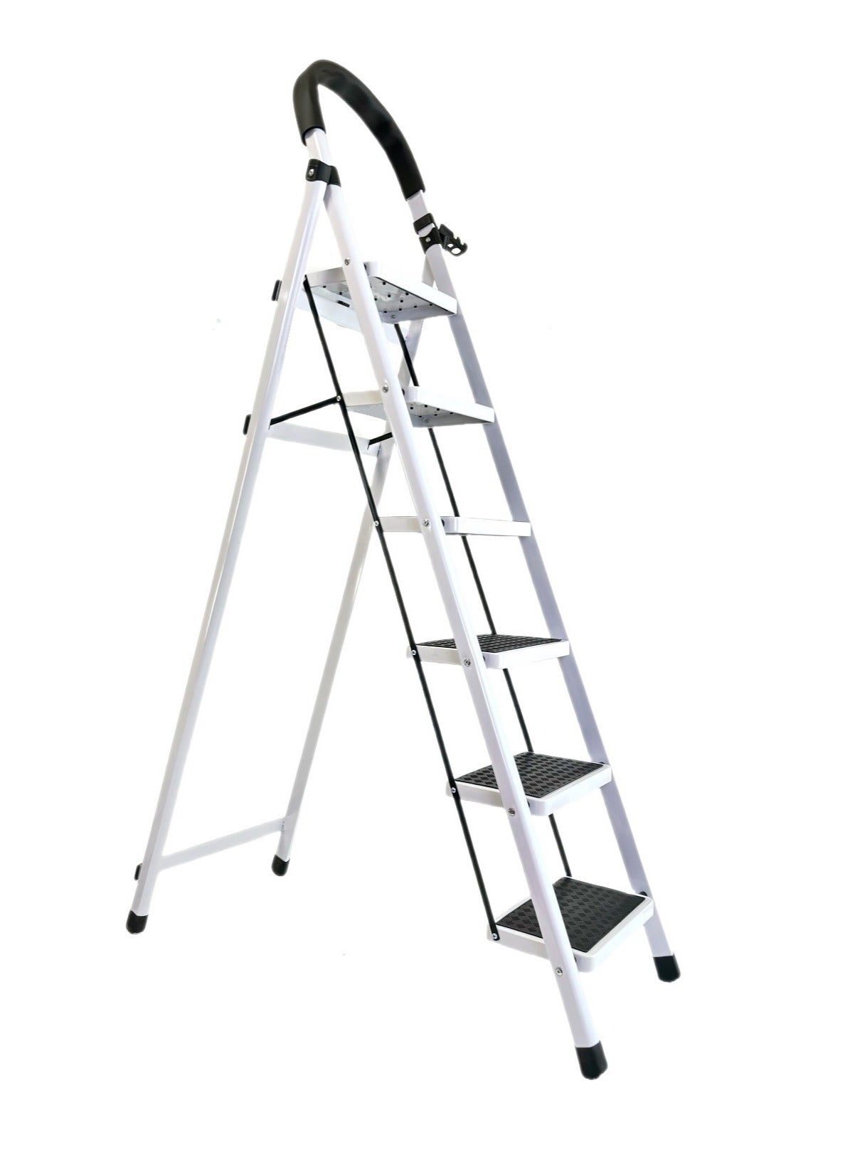 General 6 Steps Ladder，Foldable ladder 6 Steps，Home Ladder 6 Step（White ...