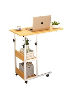 ZUIHAO 80cm Adjustable End Tables with Wheels Mobile Computer Rolling ...