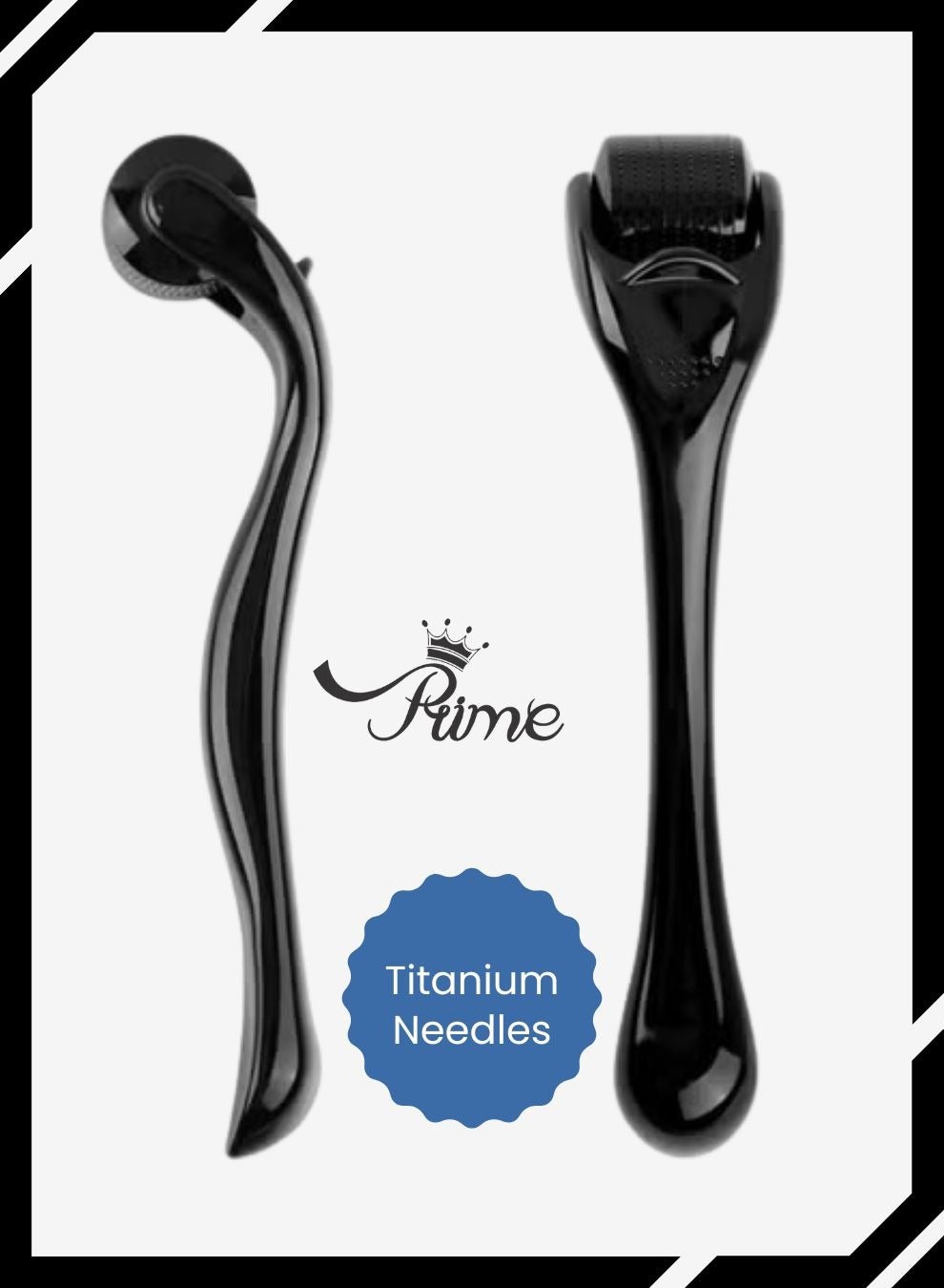 Prime Beard Roller Derma Face Roller 0.5mm Hair Growth Roller, Titanium ...