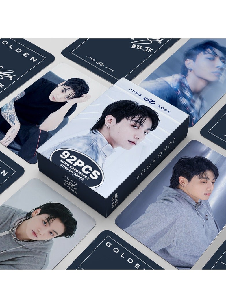 Generic 92Pcs JUNGKOOK New Solo Album GOLDEN JK Lomo Star Card 60PCS ...