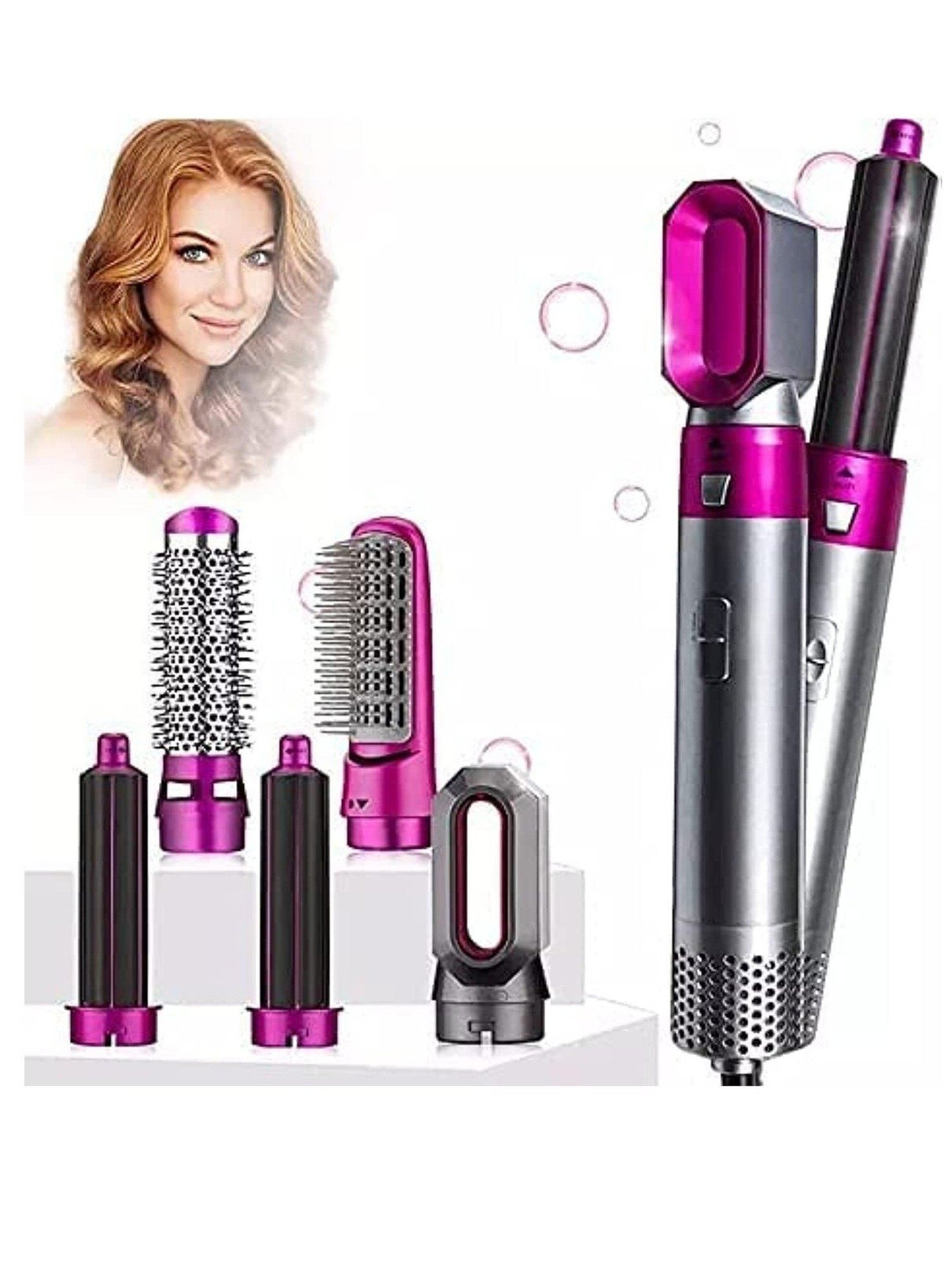 XiuWoo 5 In 1 Hair Dryer and Volumizer Rotating Hair Dryer Tool Set ...