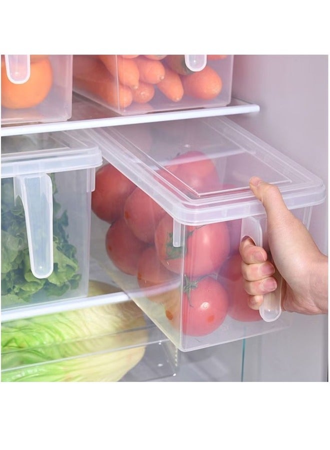 VOGMAX Two Clear Plastic Food Storage Containers with Lids, Suitable ...