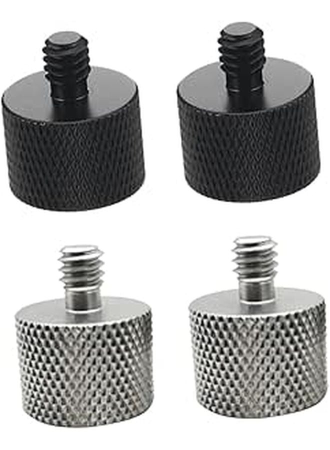 Generic 4Pcs Microphone Stand Adapter Nut Male to Female Screw Tripod ...