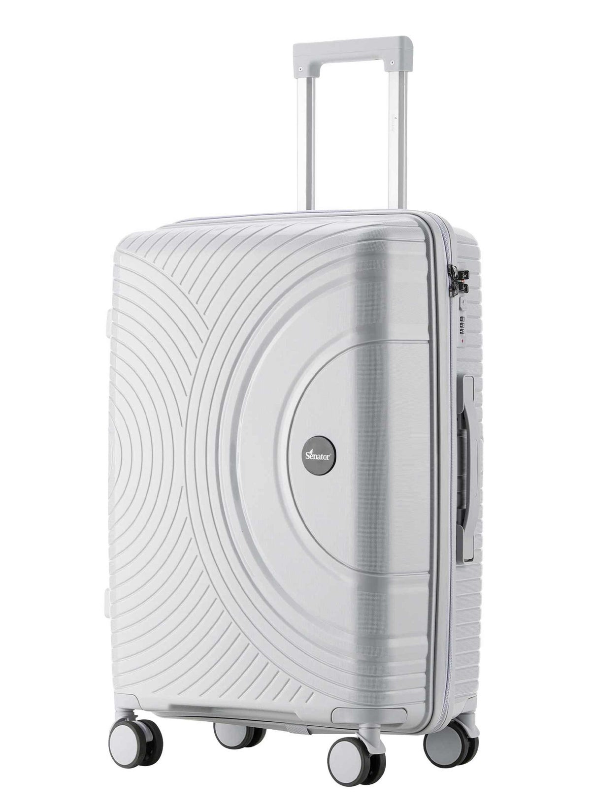 SENATOR Unisex Hard Case Medium Checked Luggage Lightweight PP Fashion Trolley Luggage with 360 ...