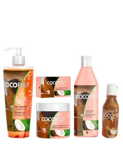 Coco Cocopulp Skin Lightening Set Lotion 500 ml Cream 300 ml Shower Gel ...