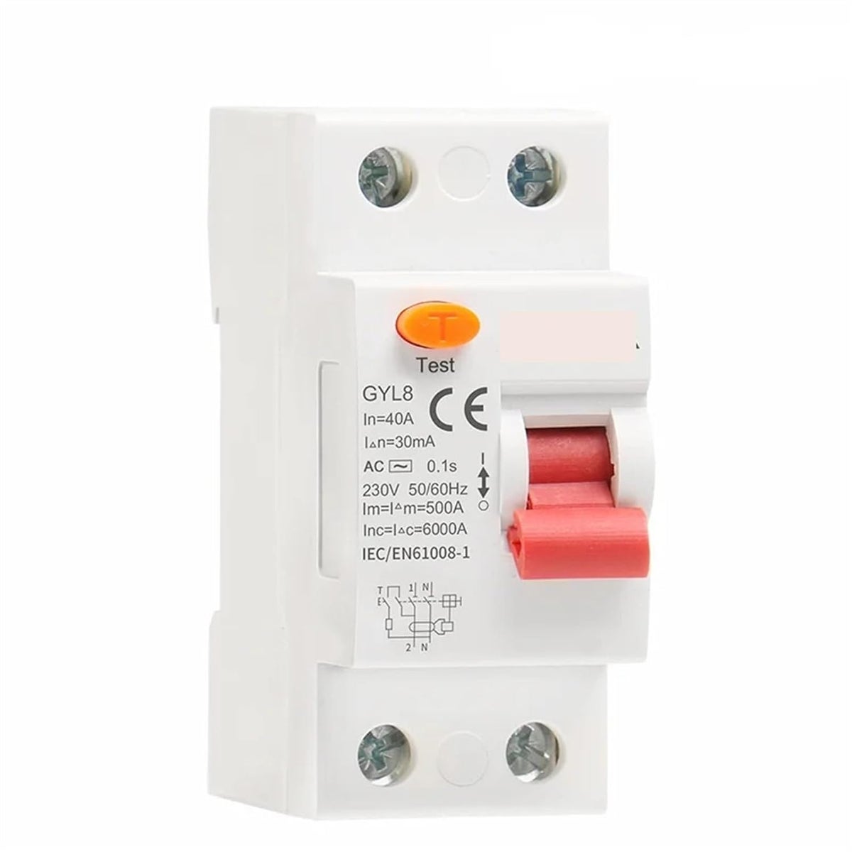 Generic 2P 25A 300mA AC Type RCD ELCB RCCB Din Rail Residual Current ...