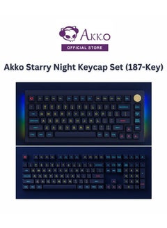 AKKO Akko PBT Keycaps Starry Night OSA Profile Double-Shot PBT Keycap ...