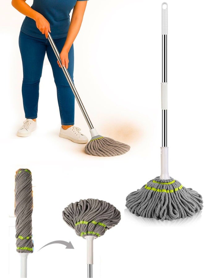 Generic Self Wringing Mop Microfiber Twist Mop For Floor Cleaning ...