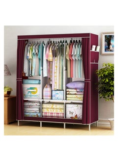 MIXDE Wardrobe Storage Closet,Fabric Clothes Organizer With Side ...