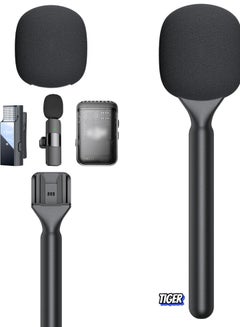 TIGER Wireless Interview Microphone Handheld Adapter – Wireless ...