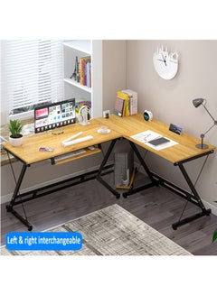 NKX Z Shaped Computer Home Office Desk And Sturdy Writing Workstation ...