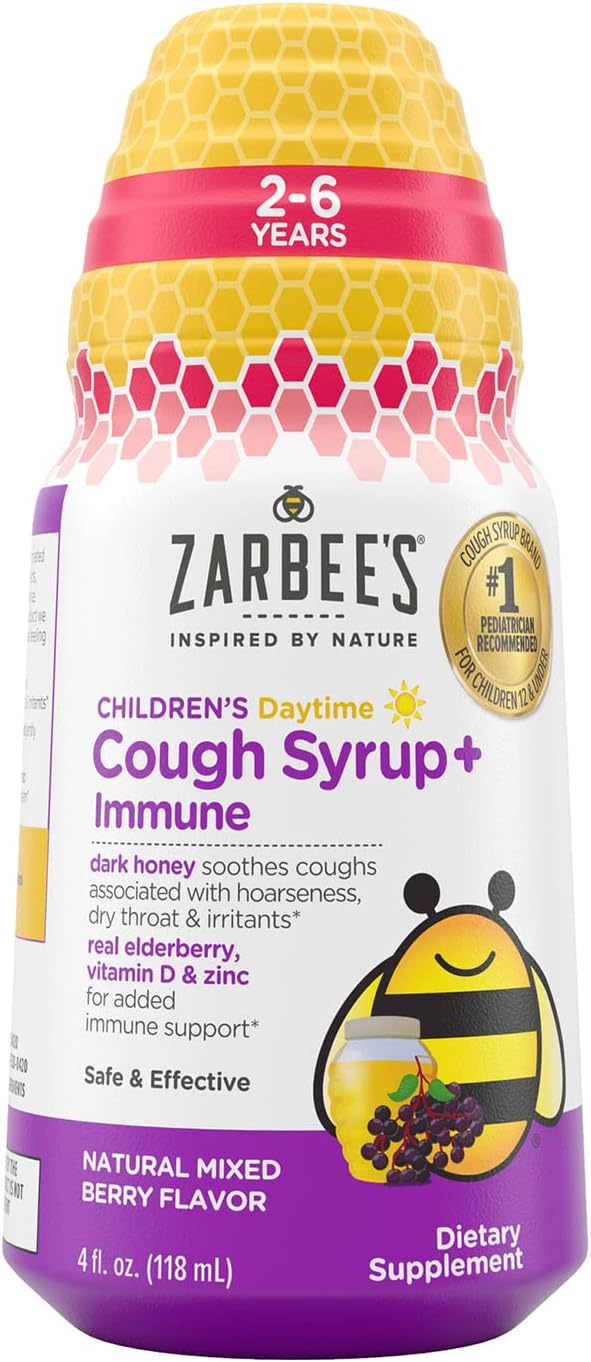 Zarbee's Zarbee's Children's Daytime Honey Cough Syrup + Immune for ...