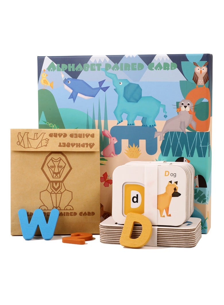MIXDE Wooden Number and Alphabet Flash Cards ABC Montessori Educational ...