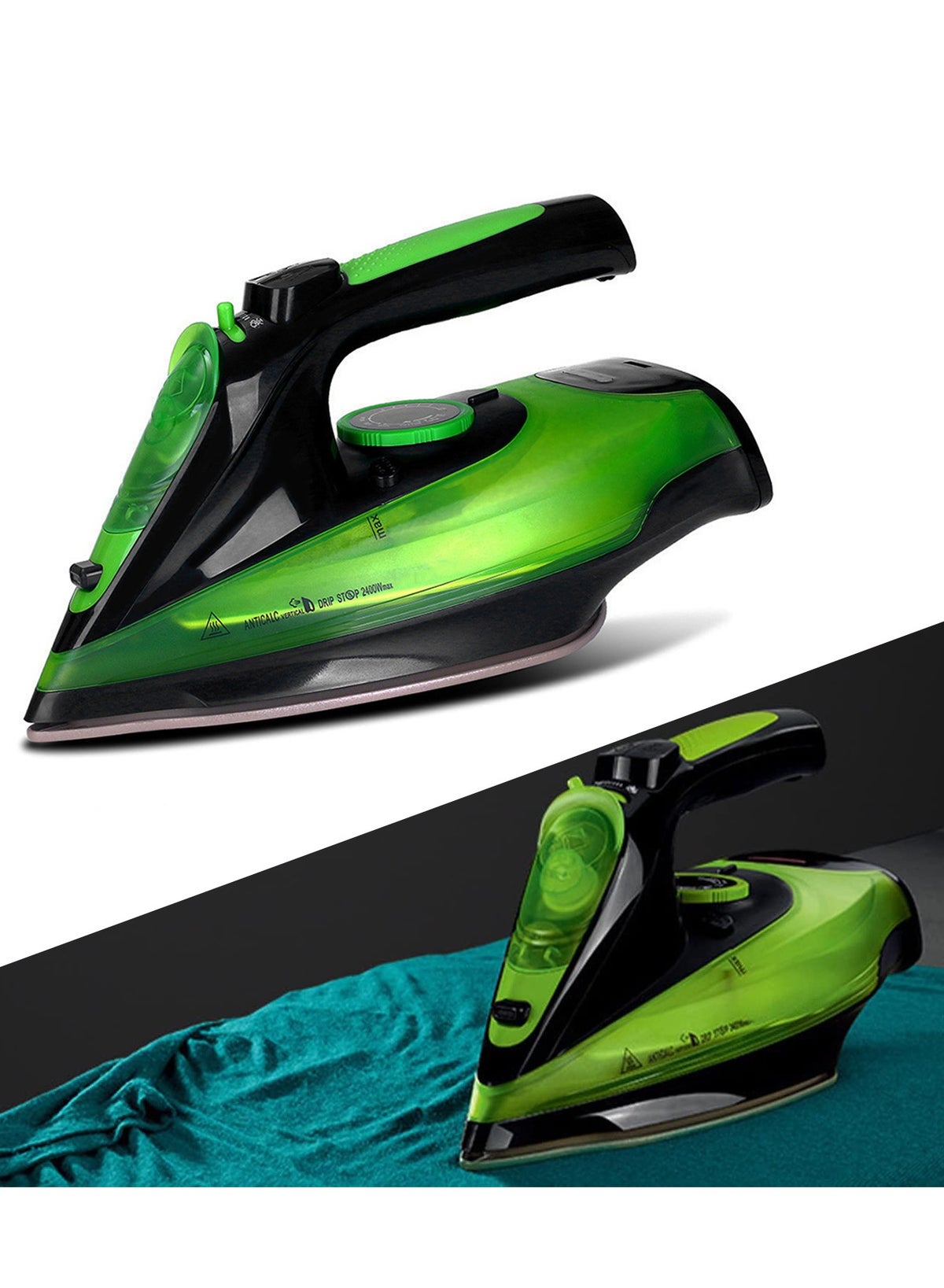 Generic Steam iron 2400W Portable Cordless Steam Iron for Clothes with ...