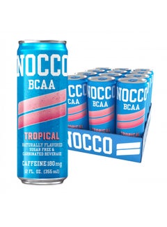NOCCO NOCCO BCAA Energy Drink Tropical Flavor - 12 Fl Oz (Pack of 12 ...