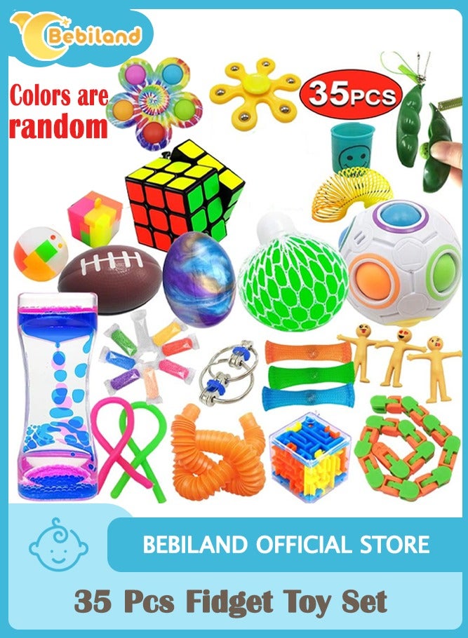 Bebiland 35 Pcs Fidget Toy Set, Sensory Toy for ADD, OCD, Autistic ...
