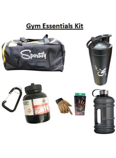 Generic Gym Essentials Kit includes Bag,Protein Shaker,Pair of Work out ...