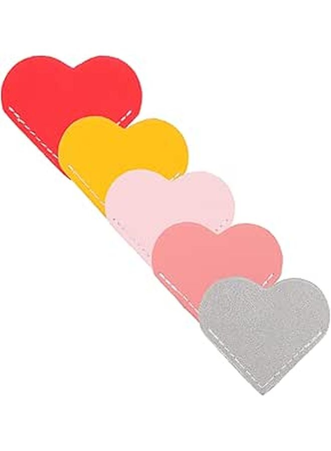 Generic 5 Pcs Heart Shaped Bookmarks Red Page Clips For Reading ...