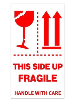 Rubik Fragile Label Stickers for Safe Shipping Red Fragile This Side Up ...