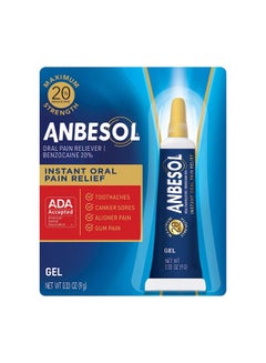 Anbesol Maximum Strength Oral Pain Relief Gel, Instant Pain Relief For ...