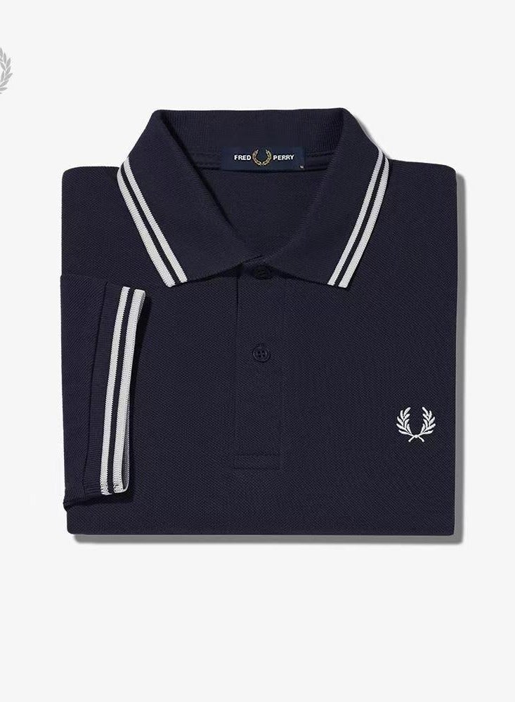 FRED PERRY Essential Logo Printed Polo Shirt Twin Tipped Shirt Classic ...