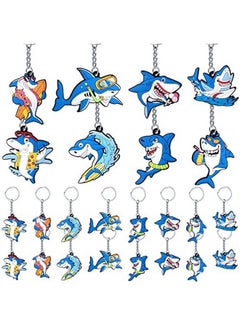 Mtlee Shark Keychains For Backpacks 8 Style Shark Key Ring Cute Shark ...