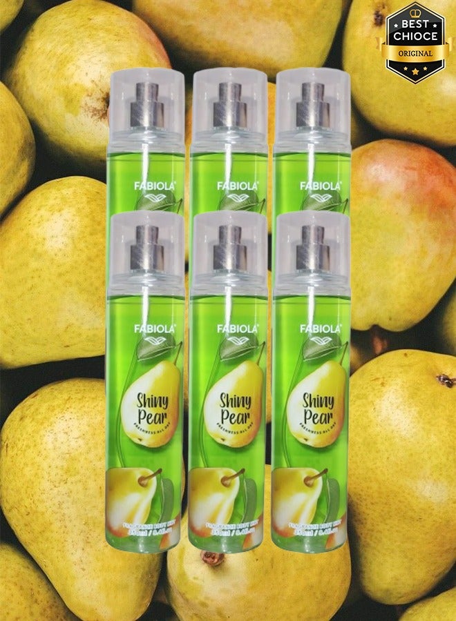 Fabiola 6 Pieces Shiny Pear Body Mist 250ml | Best Price KSA | Riyadh ...