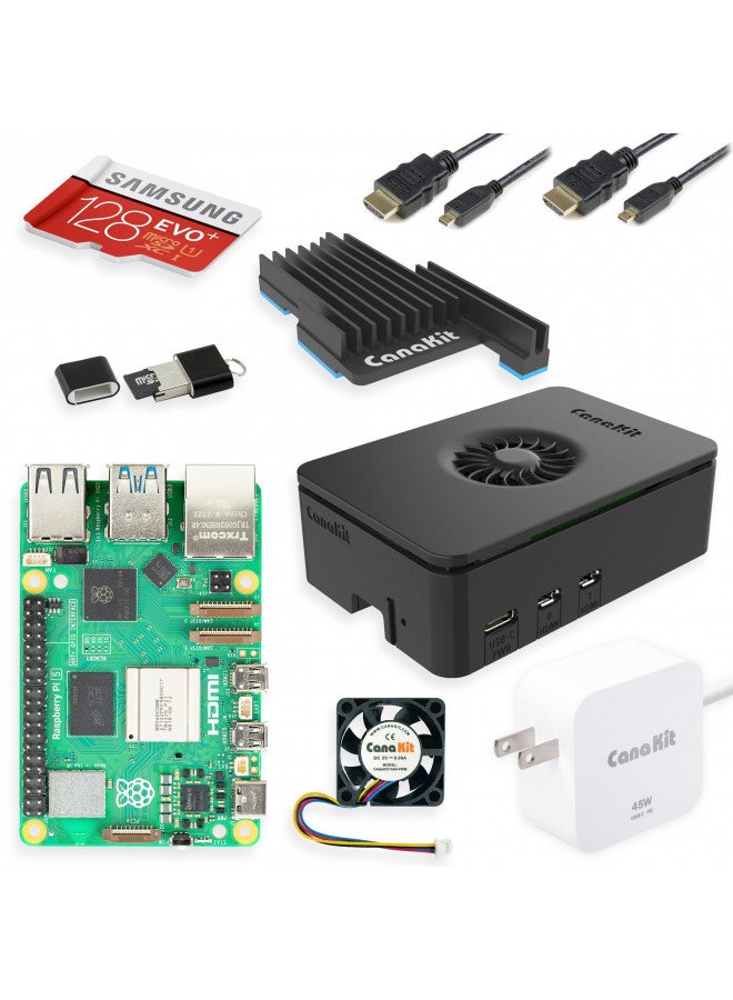 CanaKit CanaKit Raspberry Pi 5 Starter Kit PRO - Turbine Black (128GB ...