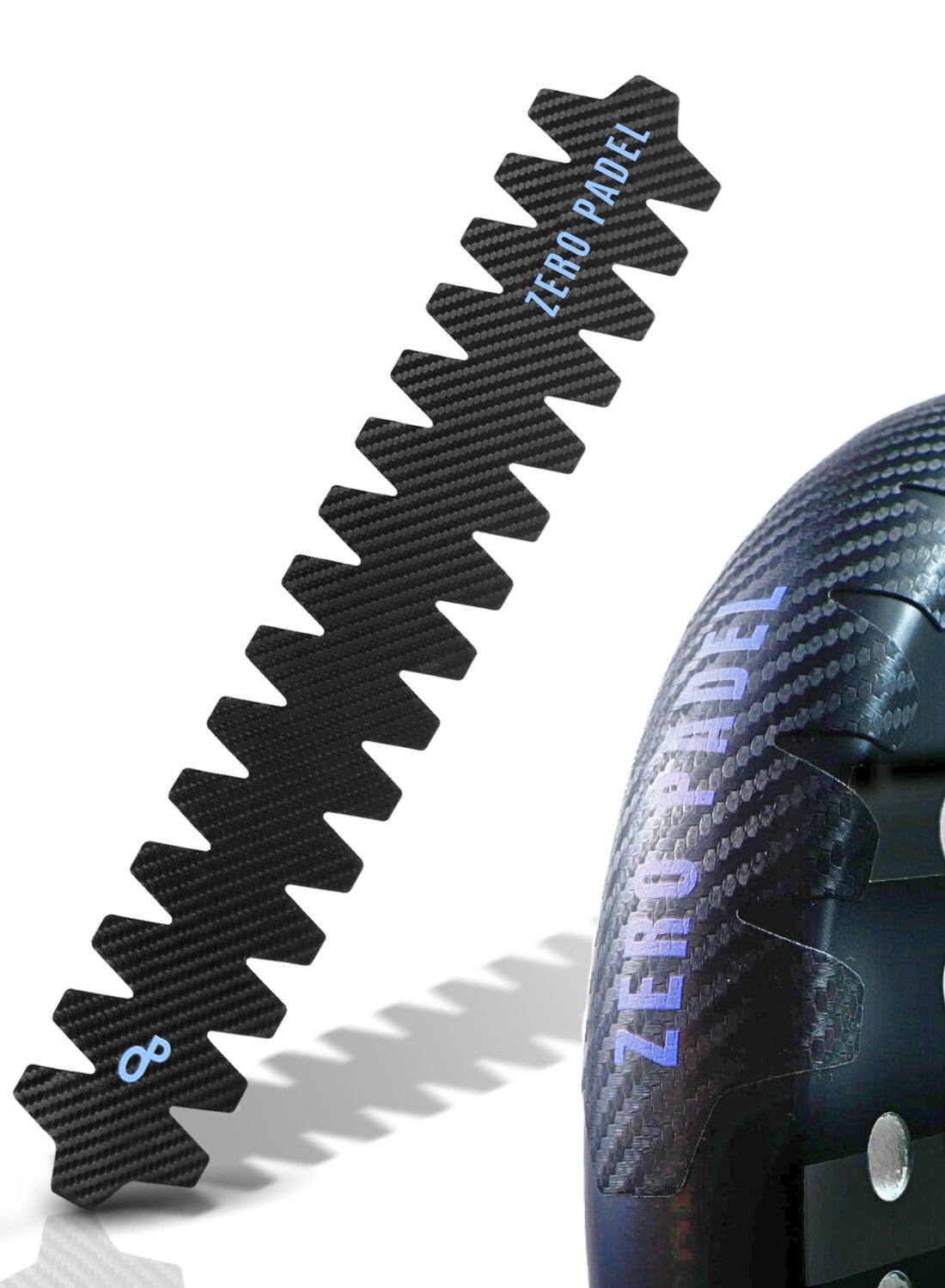 Zero Padel Racket Protector, Carbon Fiber Texture – Large | 3M Adhesive ...