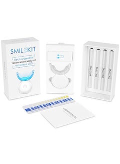 SMILEKIT Home Use Wireless Teeth Whitening Kit with 16-Point LED Blue ...