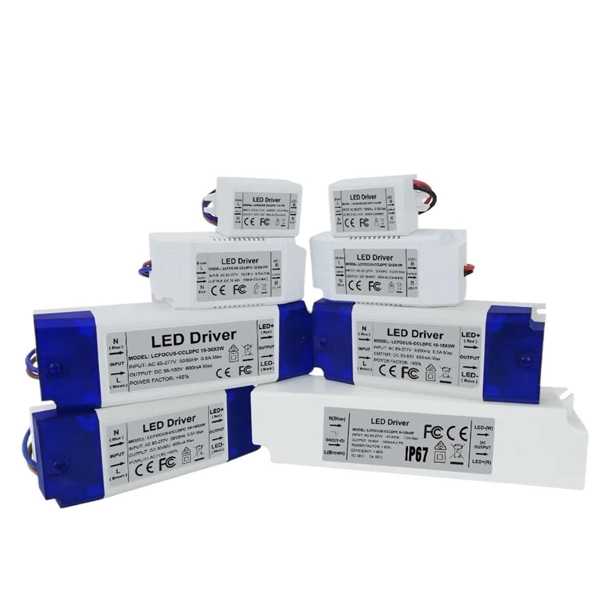 Generic 36W 600mA 30 60V Constant Current LED Driver AC85 265V External ...