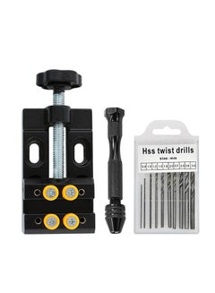 Generic 12 PCS Mini Flat Clamp and Hand Drill Set Flat Bench Vise 0.8mm ...