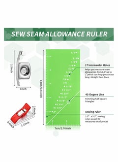 Generic 34 Pieces Sewing Tool Set Including Seam Allowance Guide Rulers ...