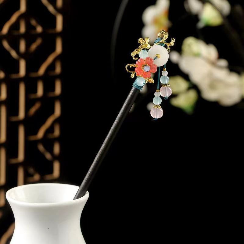 Generic Antique High-Grade Imitation Sandalwood Hairpin Elegant Plate ...