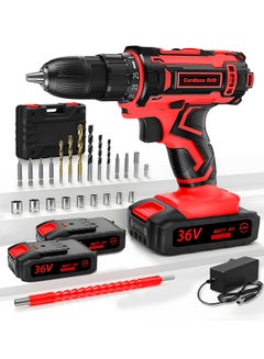 GREATEC Cordless Drill, 48V, 2.0Ah Li-Ion Battery, 42Nm Electric Power ...