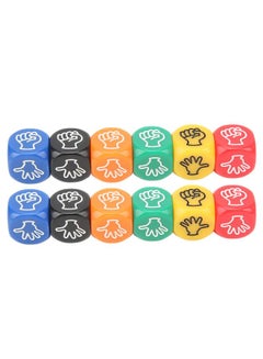 Thoraya 12Pcs Finger Guessing Game Dice 6 Sided 6 Colors 20mm Rock ...