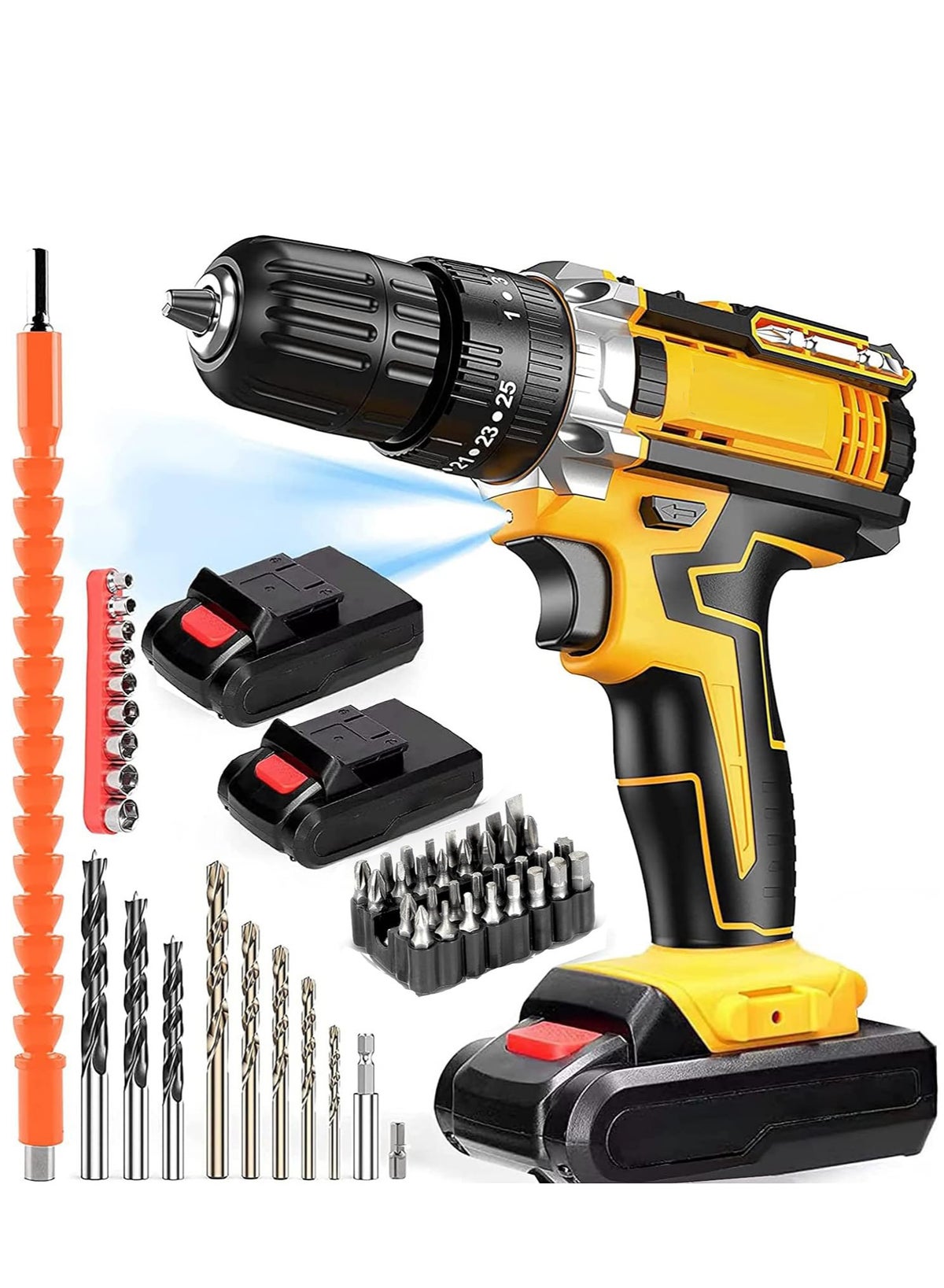Generic 48V Cordless Drill,Power Drill Set with Lithium Ion Battery and ...