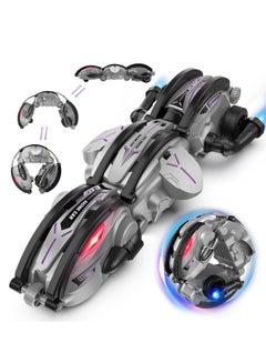 LBMT 2.4Ghz Remote Control Car, 360°Rolling RC Car with LED Lights, Drift Stunt Snake Car ...