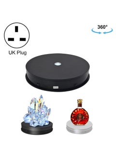 BURAQ 30cm Electric Rotating Turntable Display Stand LED Light Video Shooting Props Turntable ...