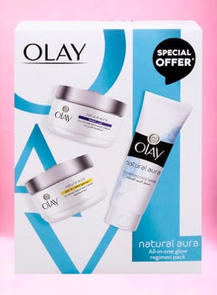 Olay Olay natural aura All-in-one glow regimen pack2+1 KSA | Riyadh, Jeddah