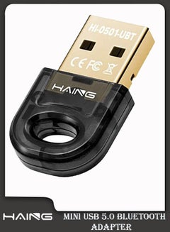 Haing Micro Bluetooth Adapter USB 5.0 Dongle Mini Receiver PC Support ...