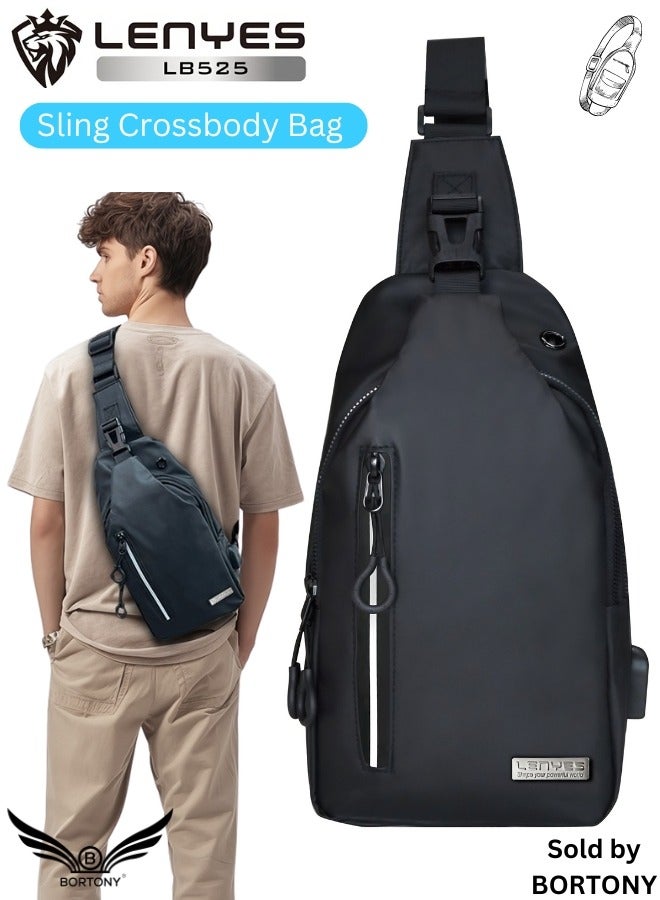 Lenyes Anti Theft Sling Bag for Men and Women Waterproof Crossbody Bag Chest Shoulder Backpack ...