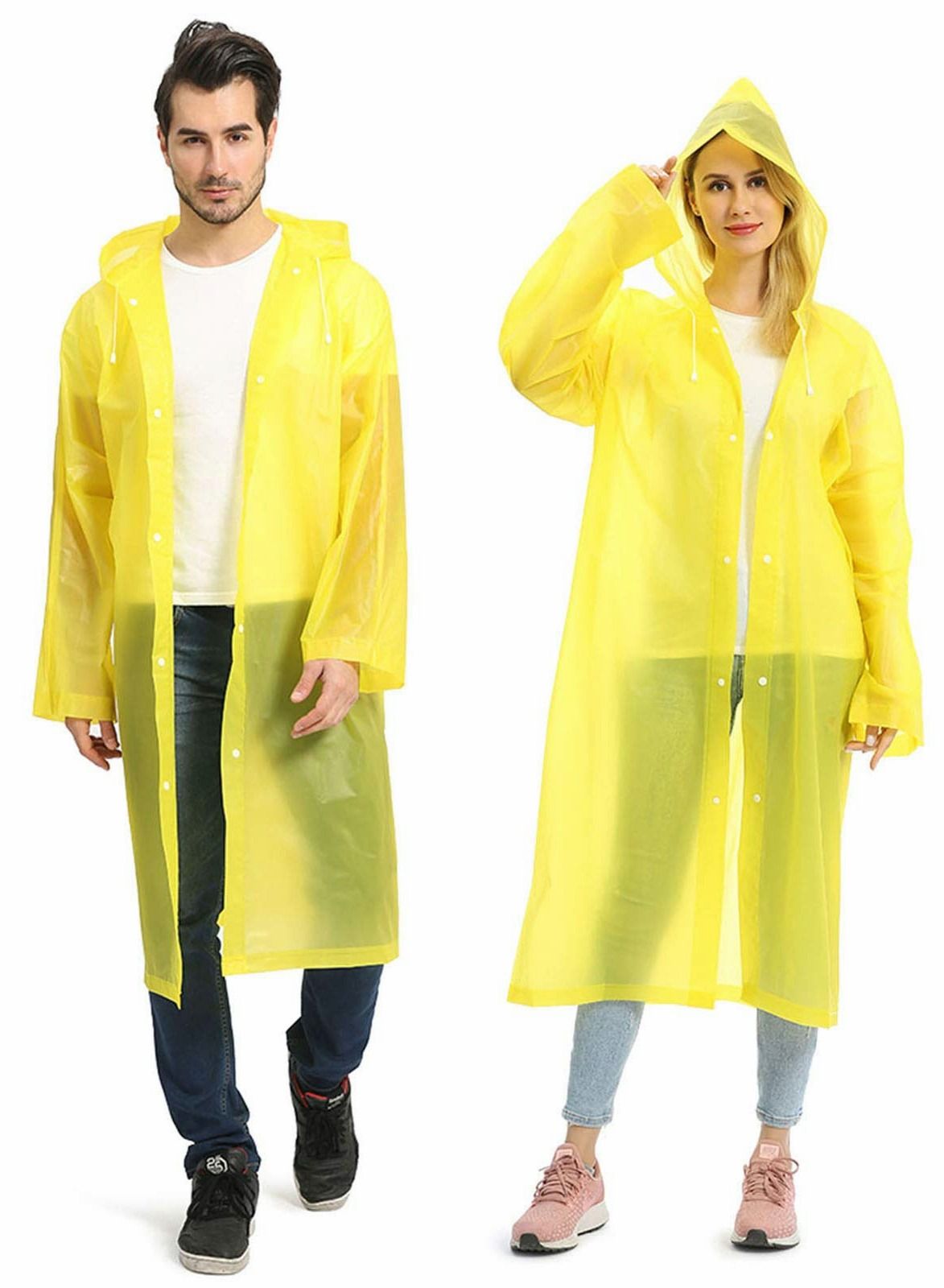 Suntown Rain Poncho for Adults 1 Pack EVA Women and Men Reusable ...
