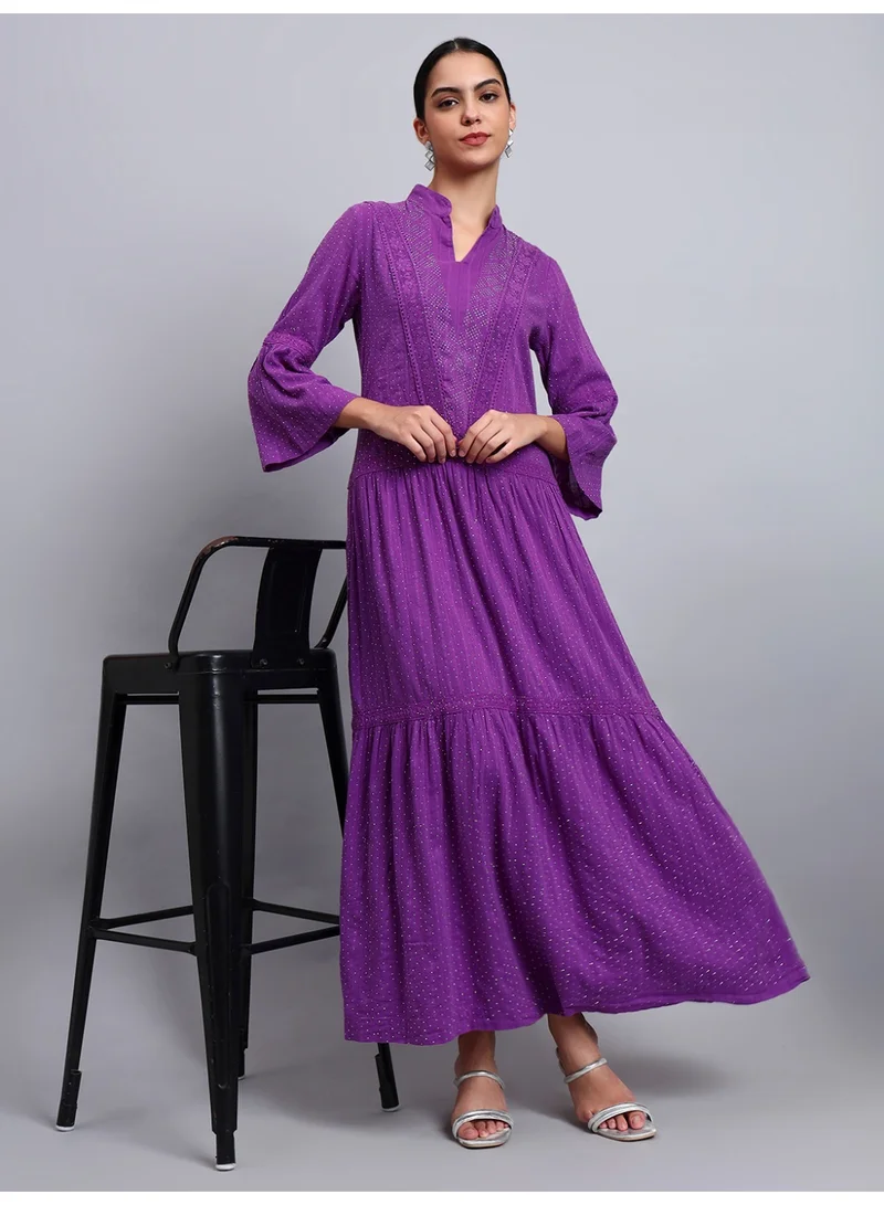 Alaya Purple Women's Cotton Jalabiya with Mirror Work-AL4051 for Women ...