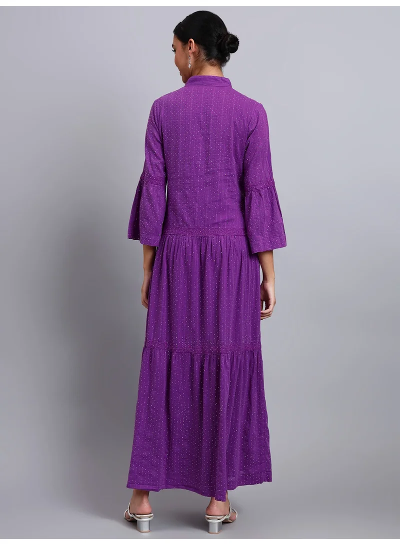 Alaya Purple Women's Cotton Jalabiya with Mirror Work-AL4051 for Women ...