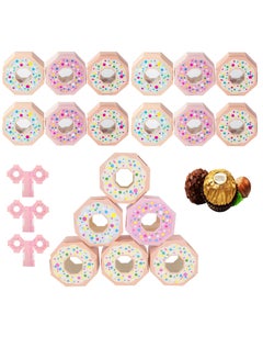 SYOSI Donut Candy Box 30Pcs Donut Style Candy Box Polygon Donut ...