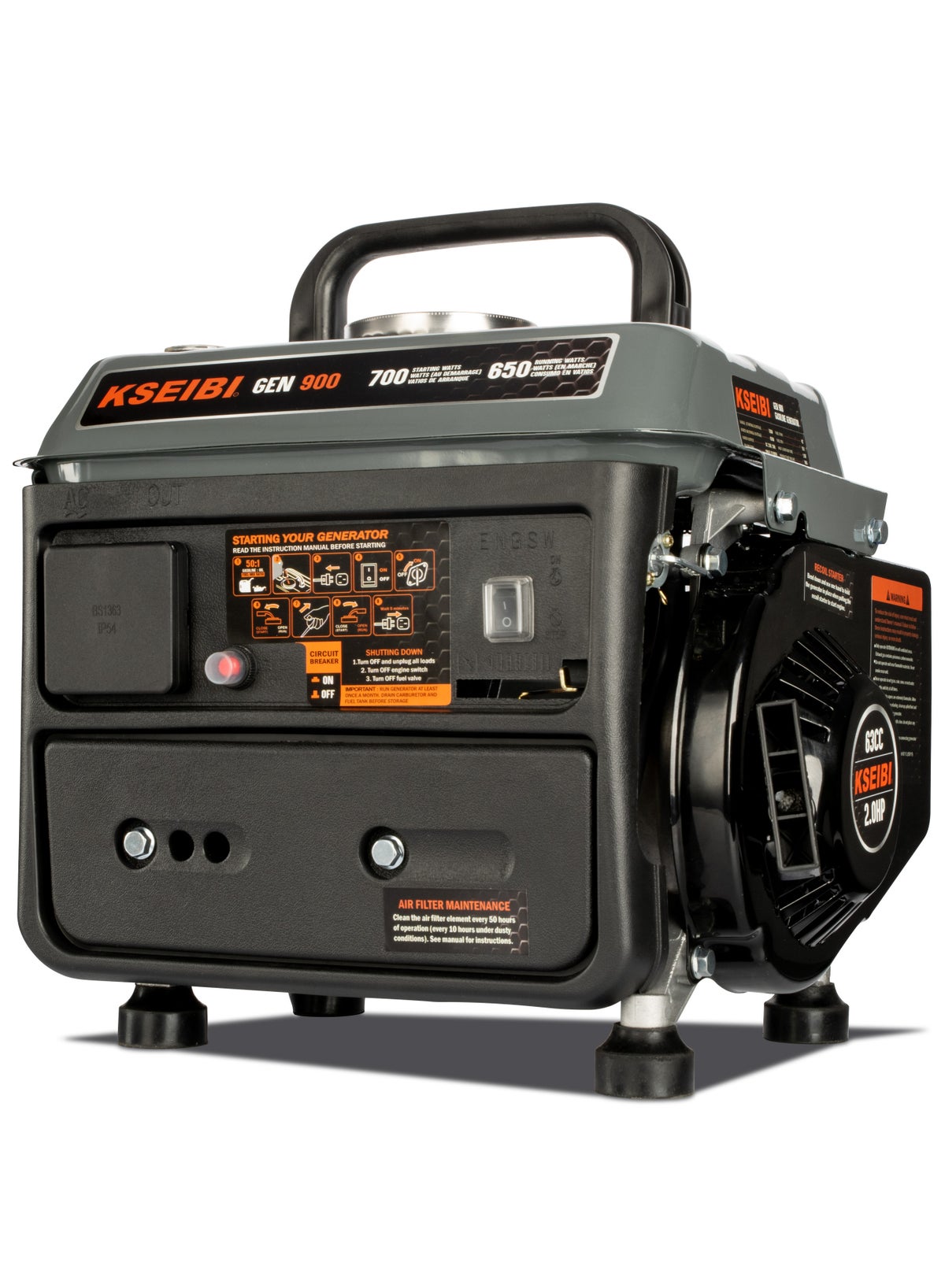 KSEIBI GEN 900 Gasoline-Powered Portable Generator delivers a reliable ...