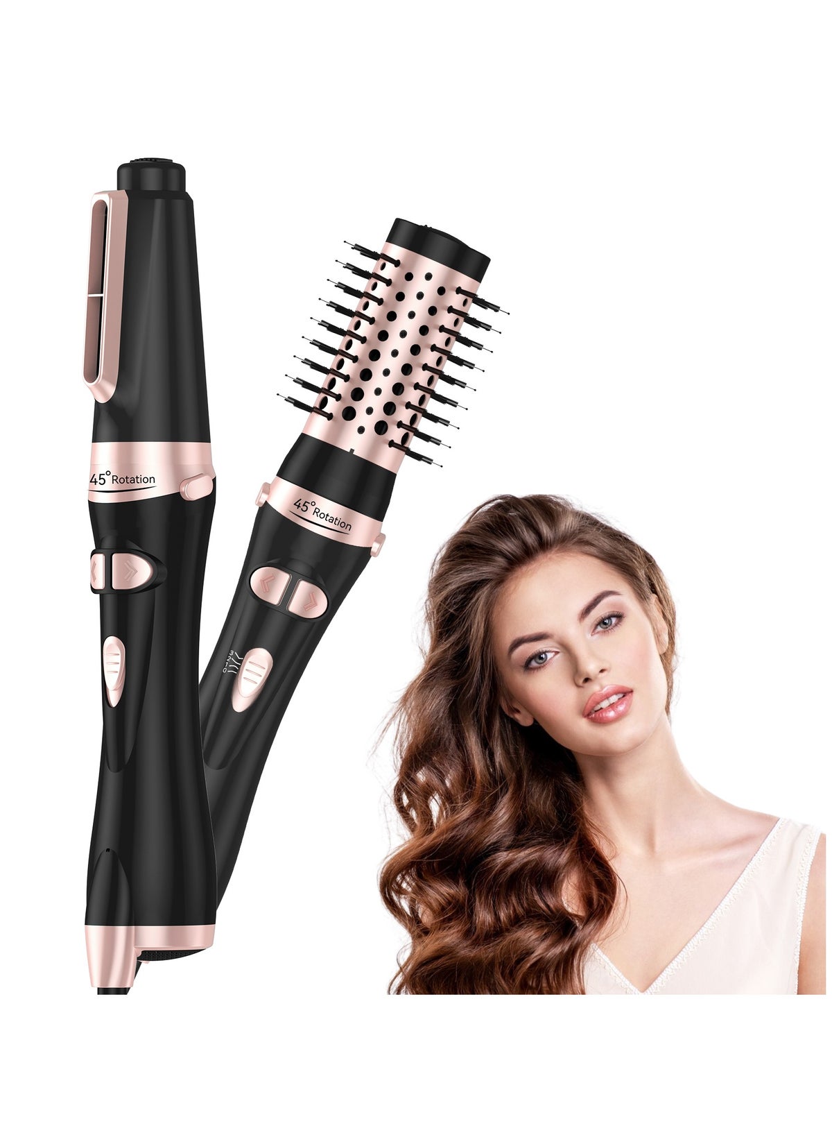 Generic Automatic rotation hair curler Dual use comb and negative ion ...