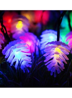 Y&D LED solar pine cone lights string outdoor courtyard garden interior ...